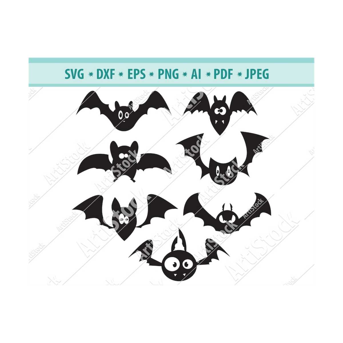 Bat SVG Bundle, Bat SVG, Clipart, Bat Cut Files For Silhouet | Inspire ...