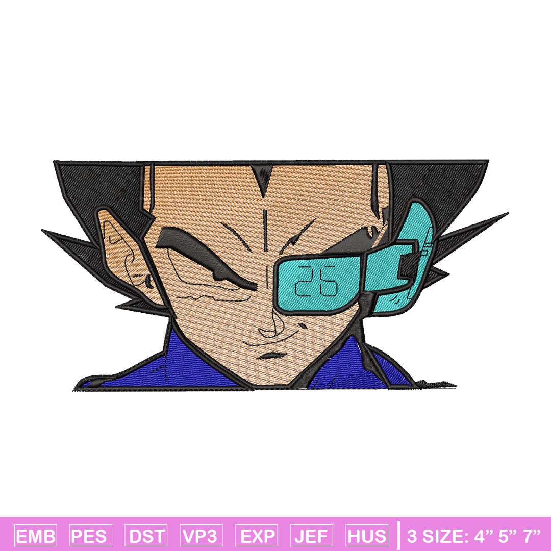 Vegeta eyes embroidery design, Dragonball embroidery, Anime | Inspire ...