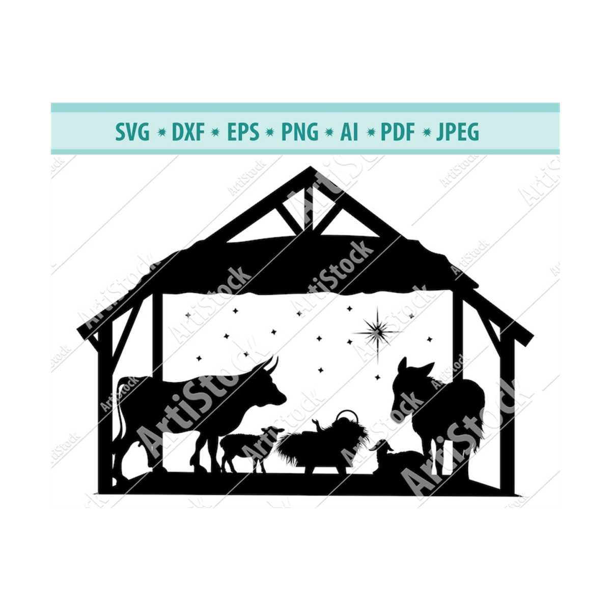 Nativity SVG, Nativity scene svg, Christmas SVG, Holiday Dec | Inspire ...
