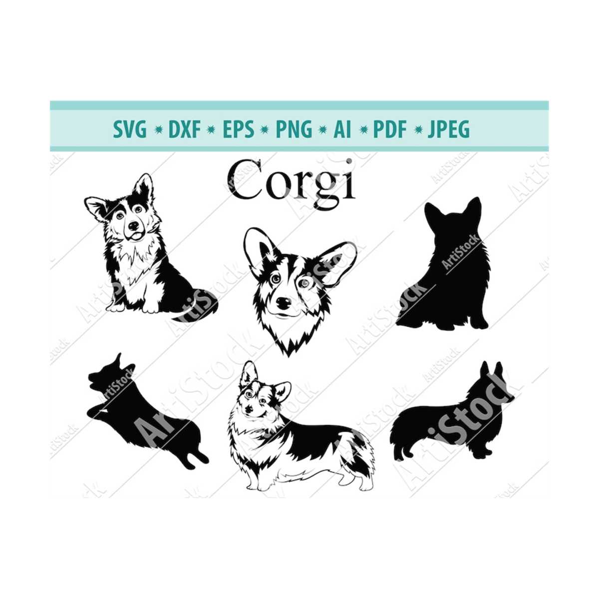 Corgi SVG - Corgi Silhouette SVG - Dog SVG - Digital Cutting | Inspire ...