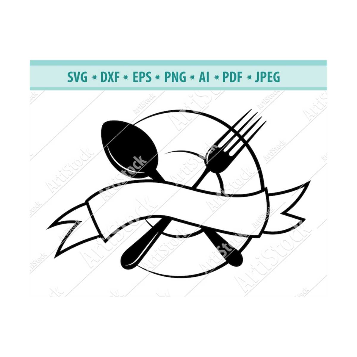 Restaurant Svg, Vector cutlery file, Dinner Clipart, Kitchen | Inspire ...