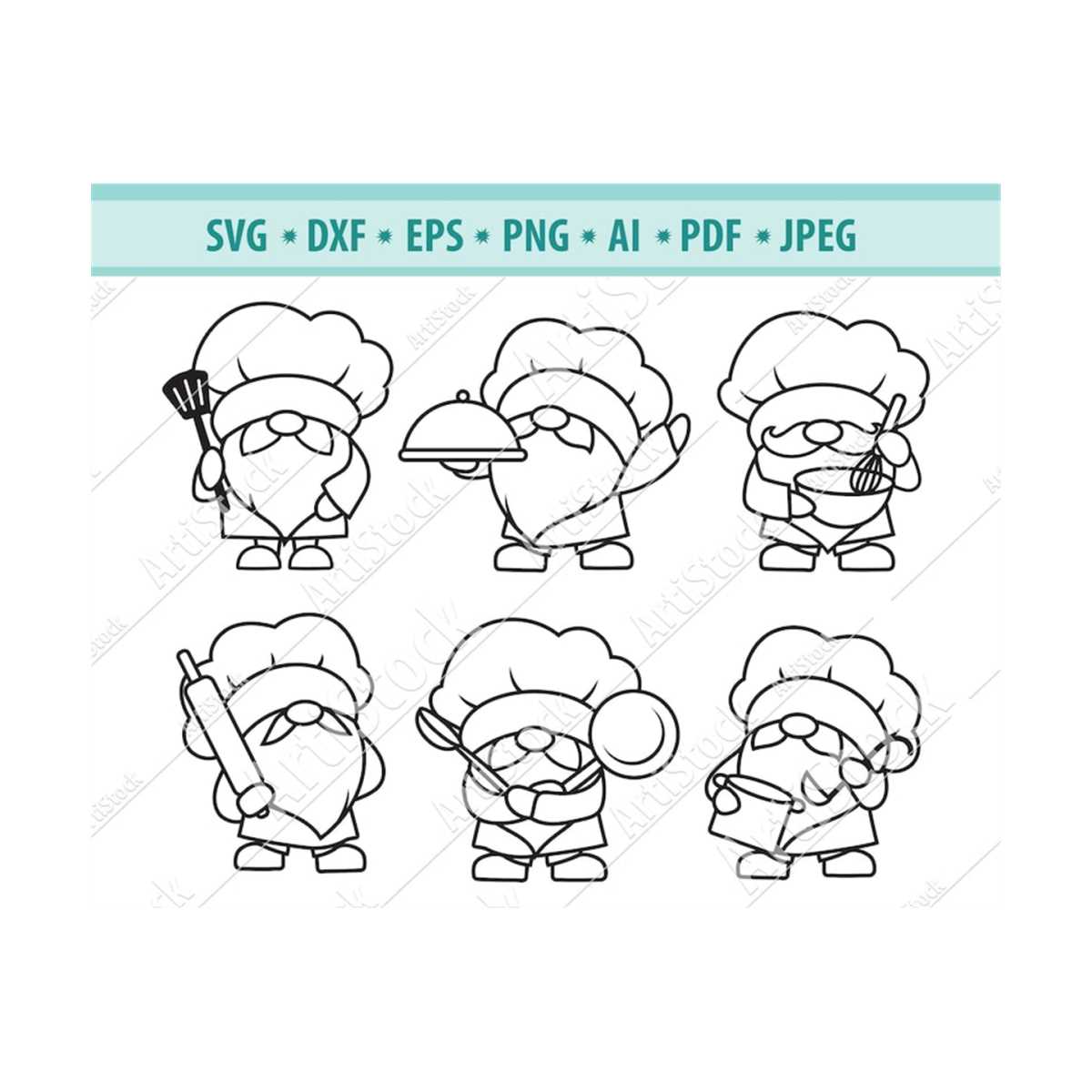 Cooking gnome Svg, Chef gnome Svg, Gnomes Cooks SVG, Gnomes - Inspire ...