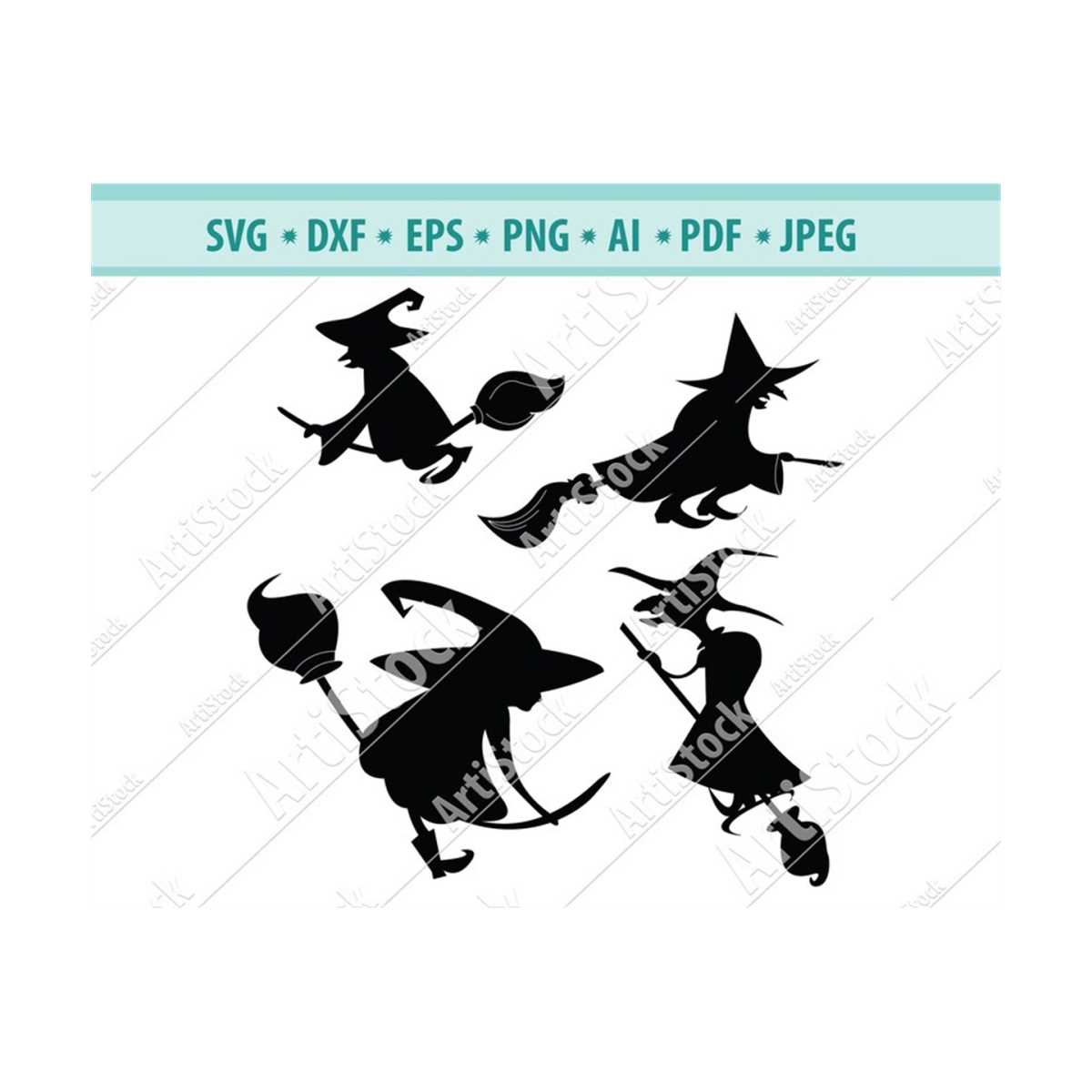 Witch Svg, Halloween Witch png, eps, svg, dxf, Halloween Cli | Inspire ...
