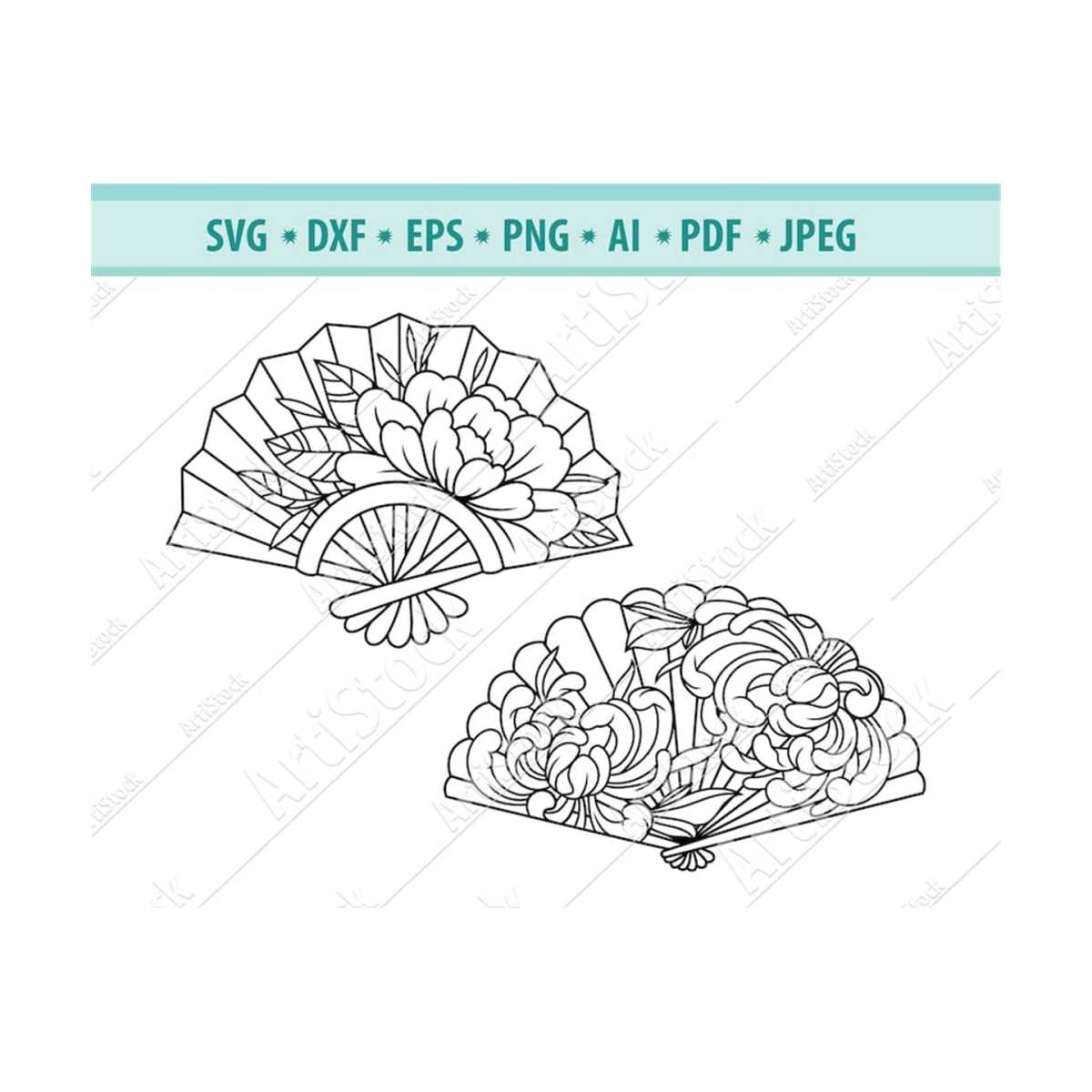 Folding Hand Fan Svg, Flower Hand Fan Svg, Fan Clipart, Orie | Inspire ...
