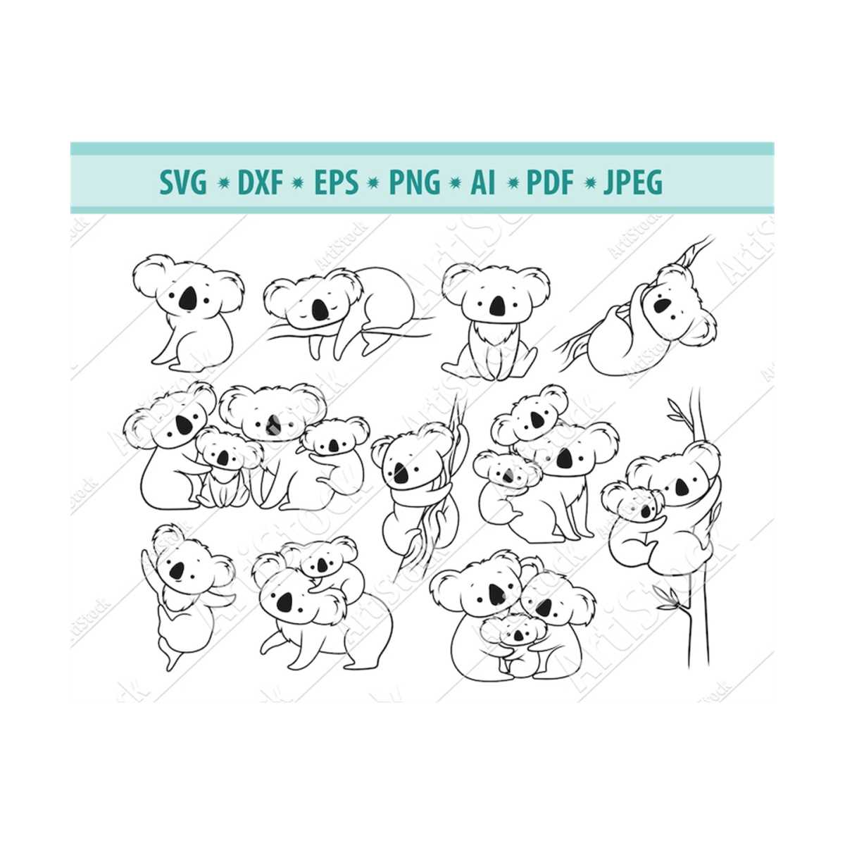 Koala SVG file, Koala Bear Svg, Koala family Svg, Koala cut | Inspire ...