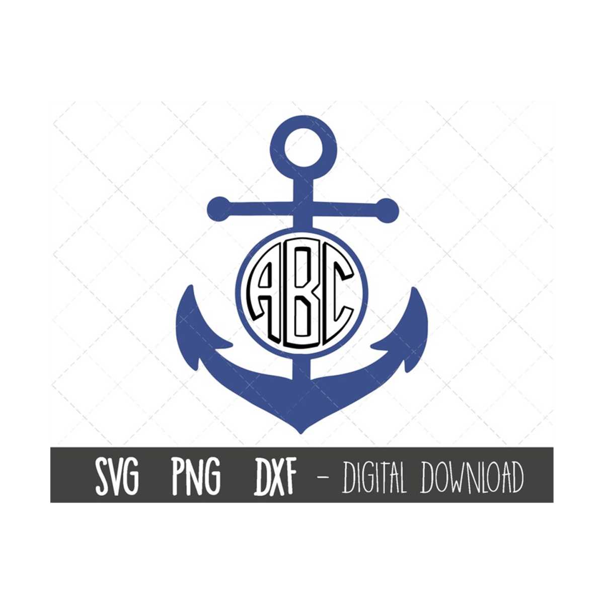 Anchor svg, anchor monogram svg, anchor cut file, anchor vec | Inspire ...