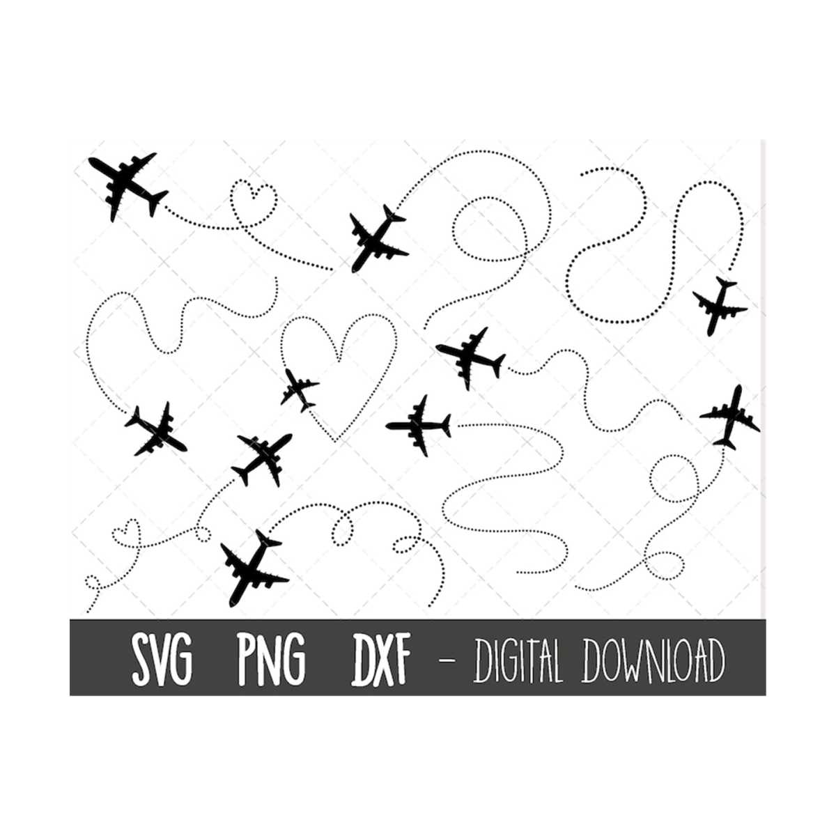 Airplane SVG bundle, Plane path bundle PNG Files for cutting | Inspire ...