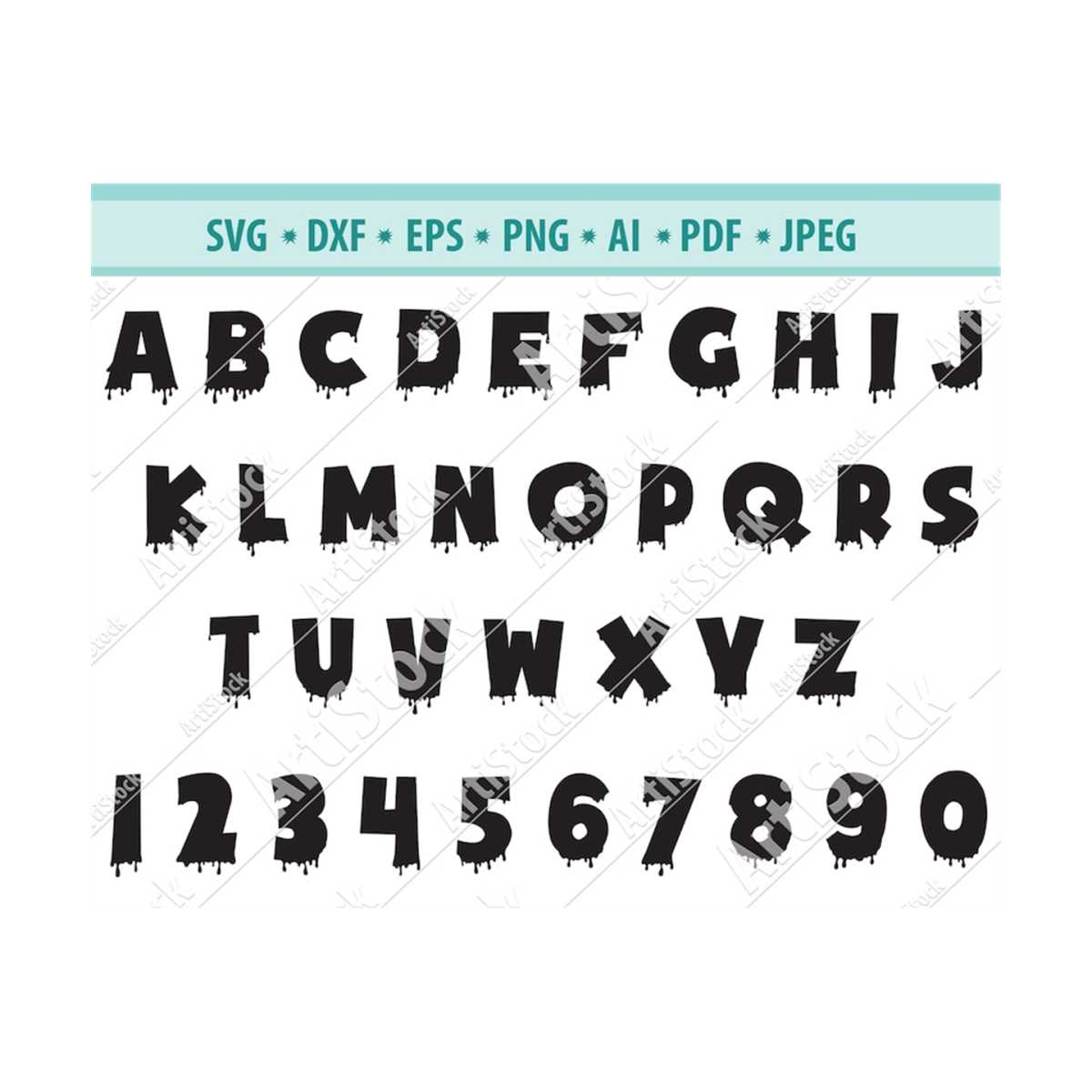 Dripping alphabet Svg, Outline letters slime Svg, Dripping M | Inspire ...