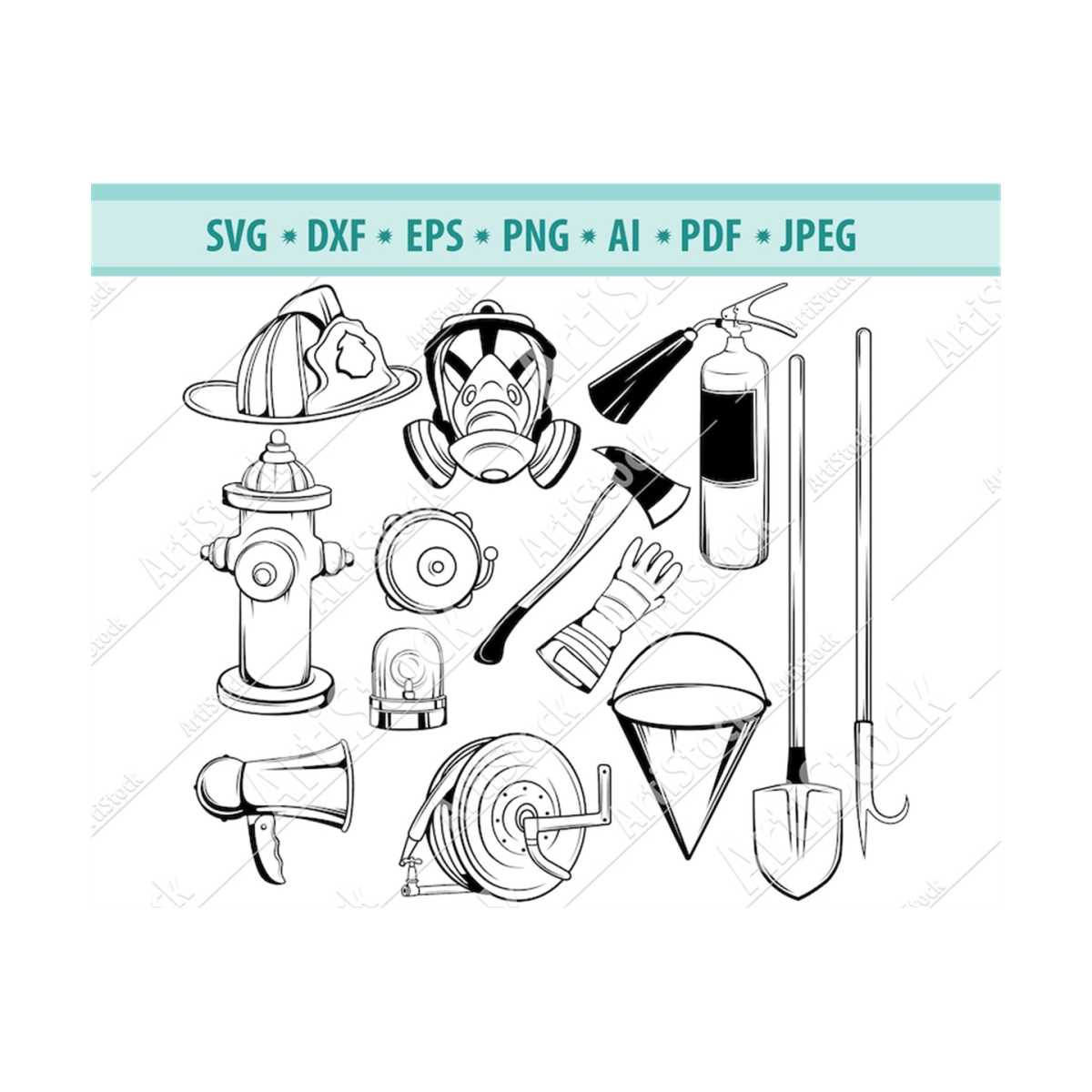 Fire equipment Svg, Firefighter Svg, Firefighting Svg, Fire | Inspire ...