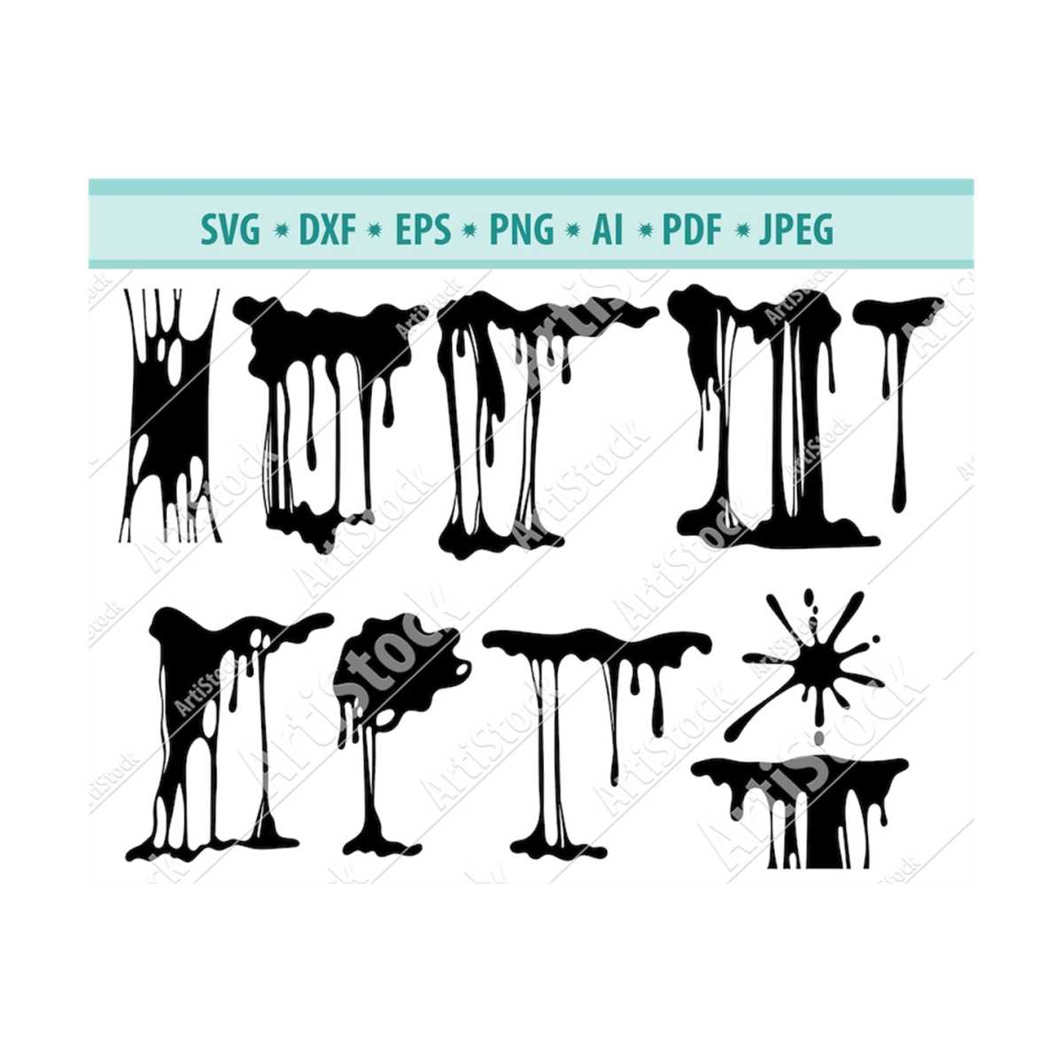 Dripping Borders Svg, Dripping liquid Svg, Dripping Borders - Inspire ...