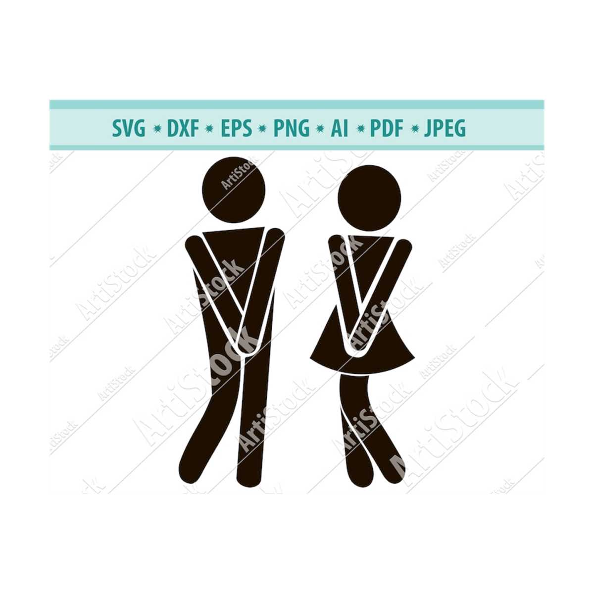 Restroom SVG, Restroom sign SVG, Restrooms, Door sticker, To | Inspire ...