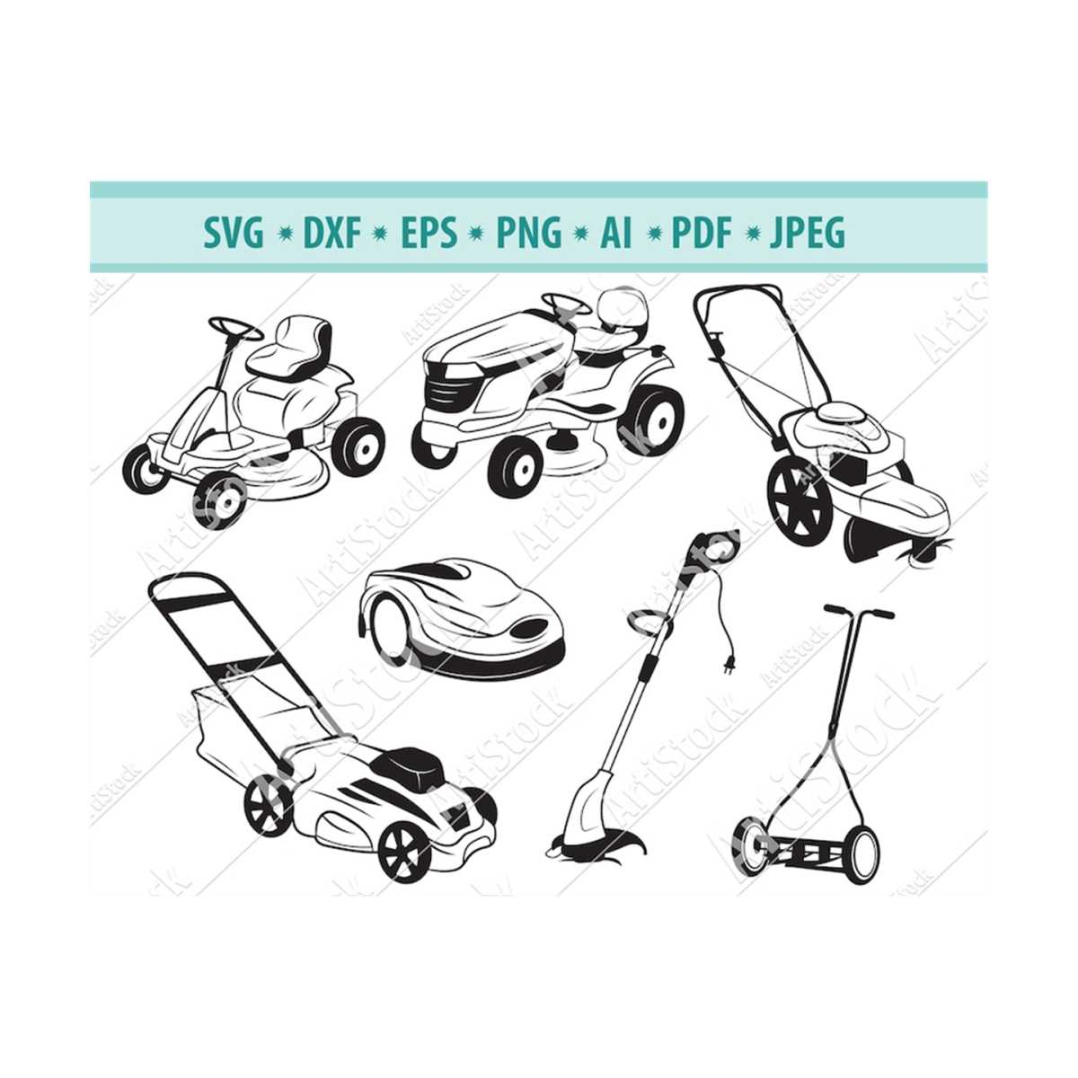 Lawn Mowers Svg, Landscaping Svg, Lawn Mower Clipart Svg, Pu | Inspire ...