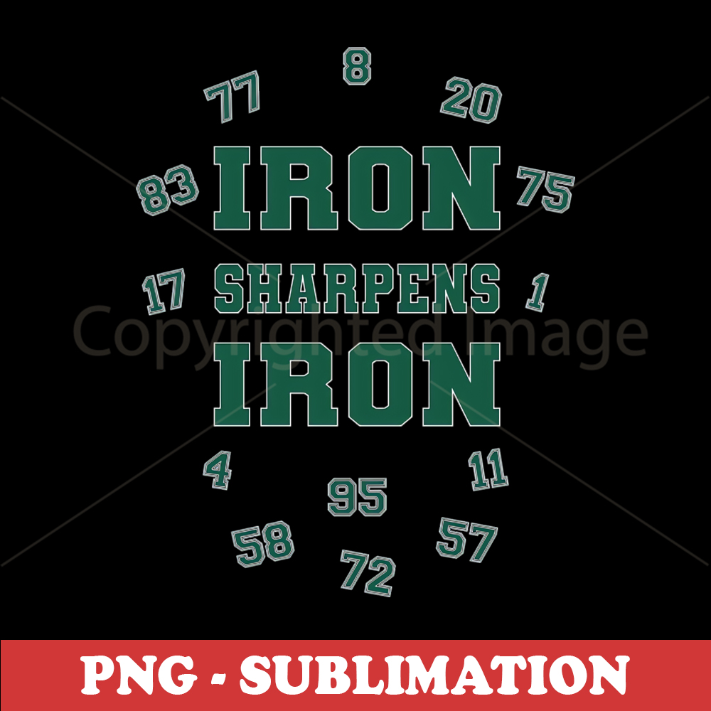 Iron Sharpens Iron - Green Lettering - PNG Digital Download - Inspire ...