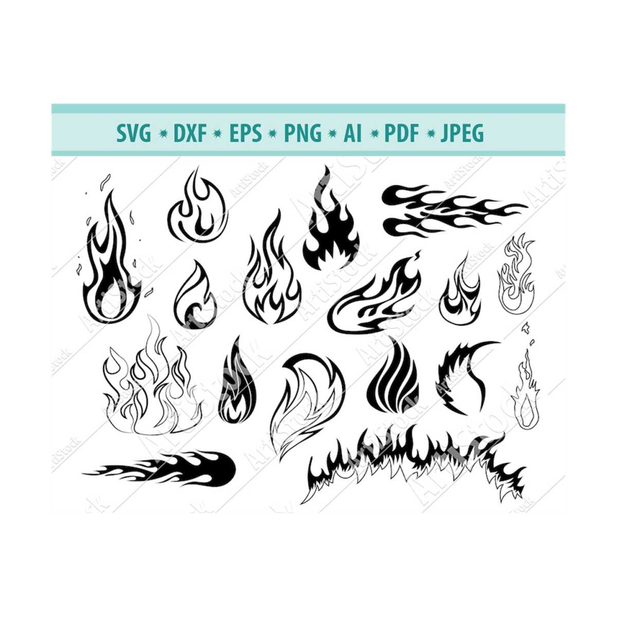 Fire SVG, Flames SVG, Fire Cricut, Fire Dxf, Flames Cutting | Inspire ...