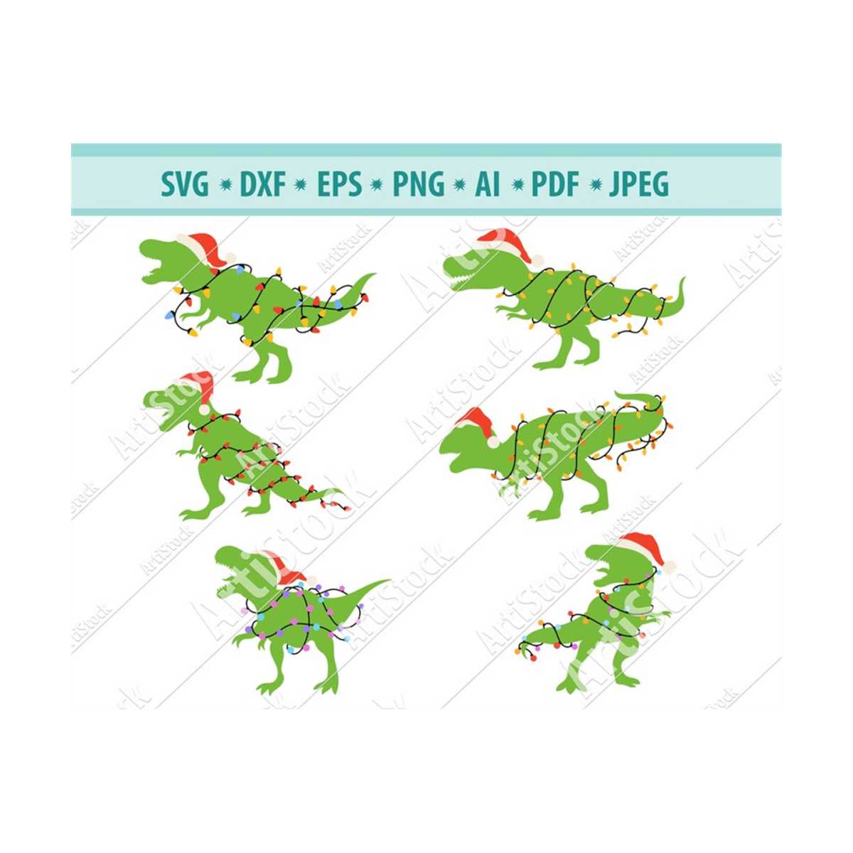 Christmas Dinosaur Svg, Santa T-Rex Svg, T-Rex Svg, Holiday | Inspire ...