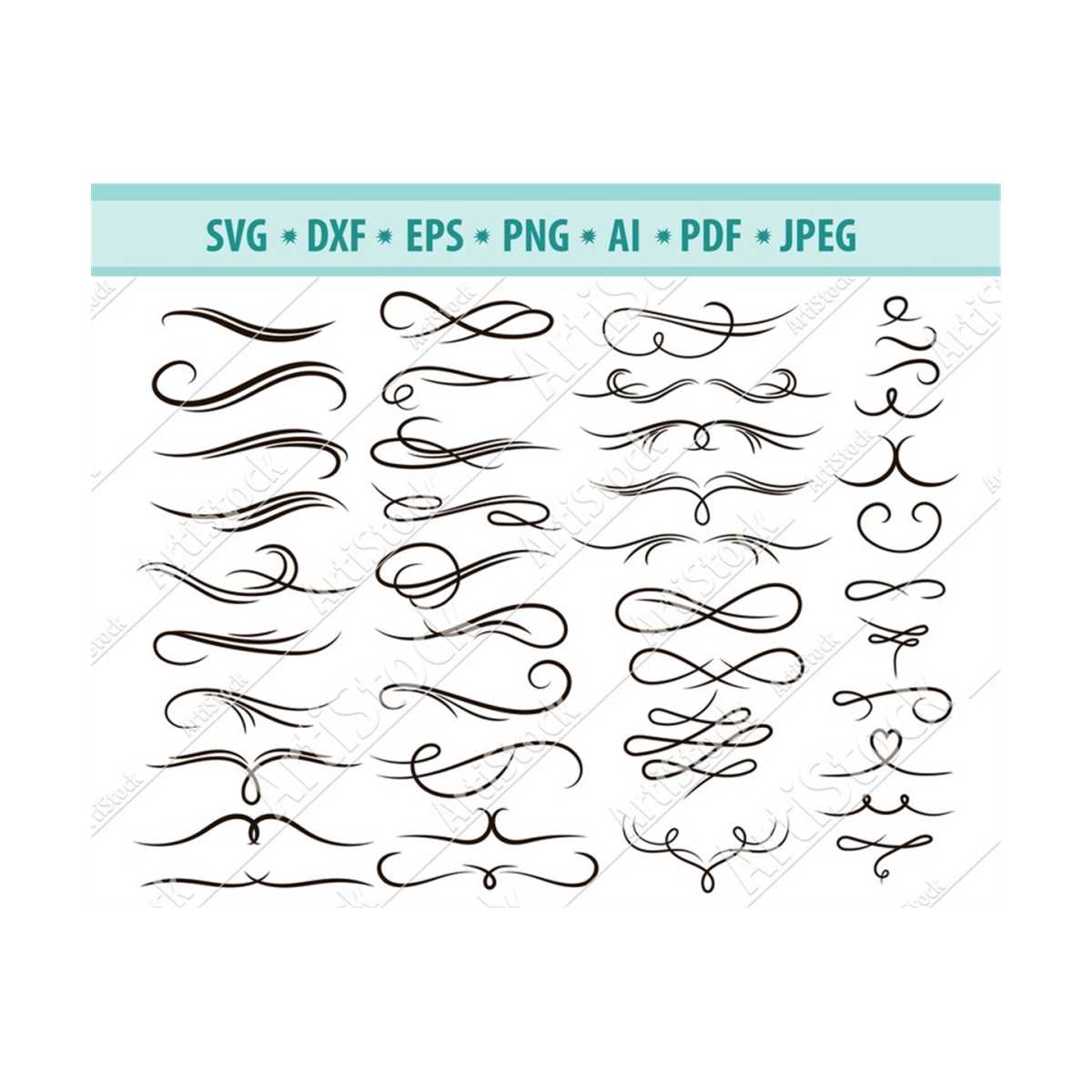 Ornamental Lines Svg, Swoosh bundle svg, Vector Corbels Svg, - Inspire ...