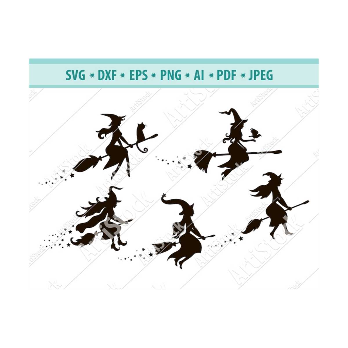 Witch Svg, Halloween Witch png, eps, svg, dxf, Halloween Cli | Inspire ...