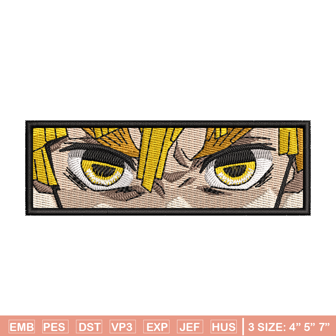 Zenitsu eyes embroidery design, Zenitsu embroidery, Anime de | Inspire ...