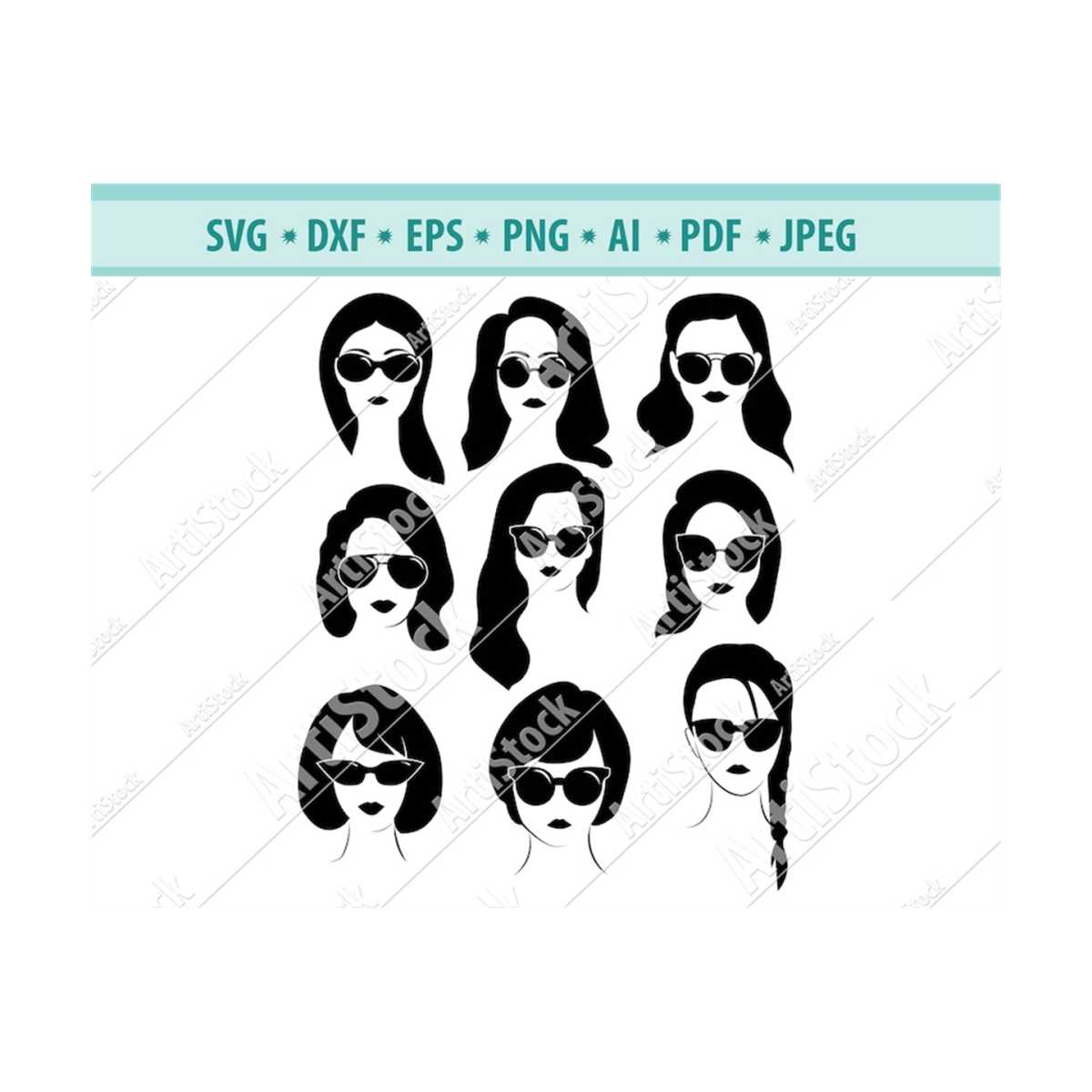 Woman's face svg, Woman svg file, Girl SVG instantly Loading | Inspire ...
