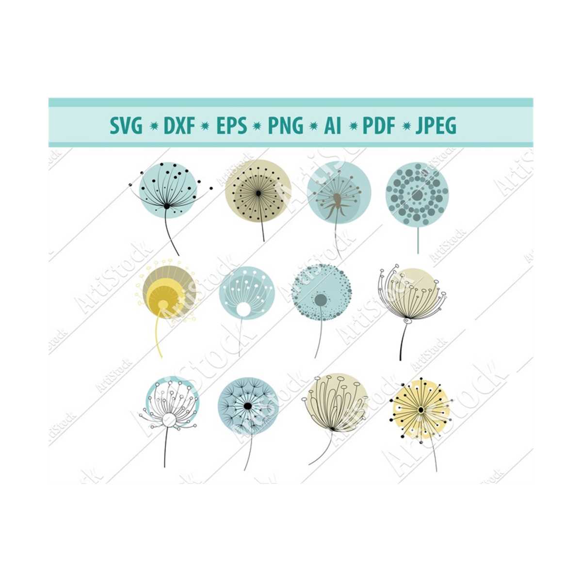 Dandelion svg Bundle cut files, flower cricut files, summer | Inspire ...