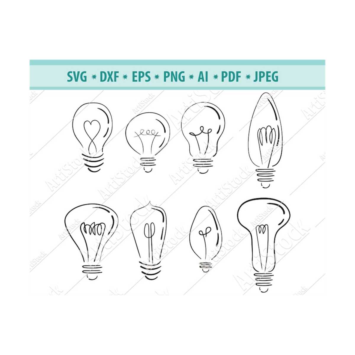 Light Bulb Svg Instant Download Design, Edison Bulb Clipart | Inspire ...
