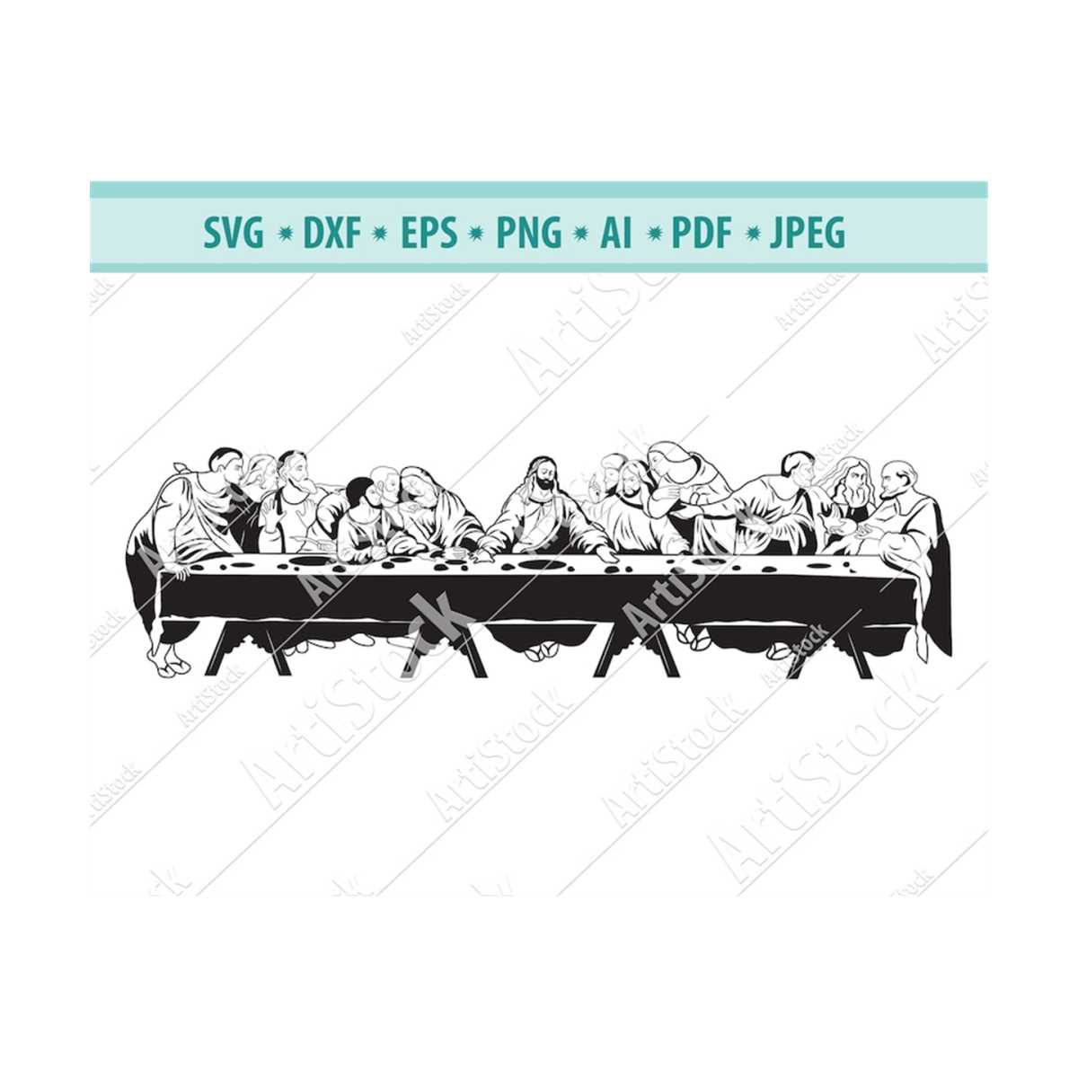 Last supper Svg, Jesus Christ Svg, Christian Religious Svg, - Inspire ...