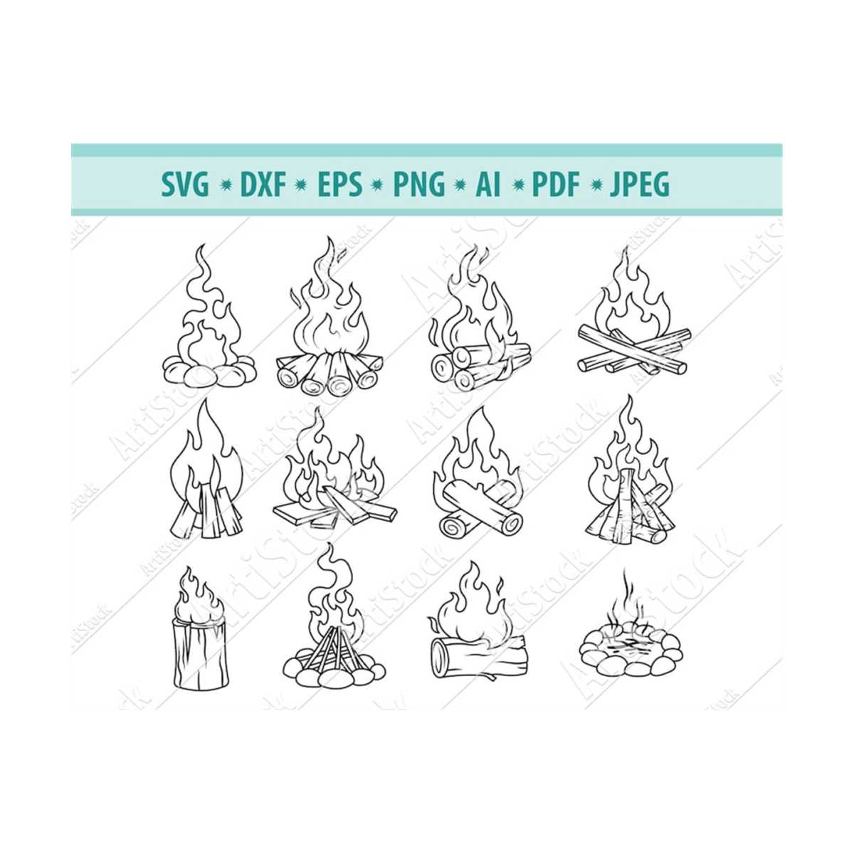 Campfire Svg, Bonfire SVG, Camping Svg, Campfire Clipart, Fi | Inspire ...