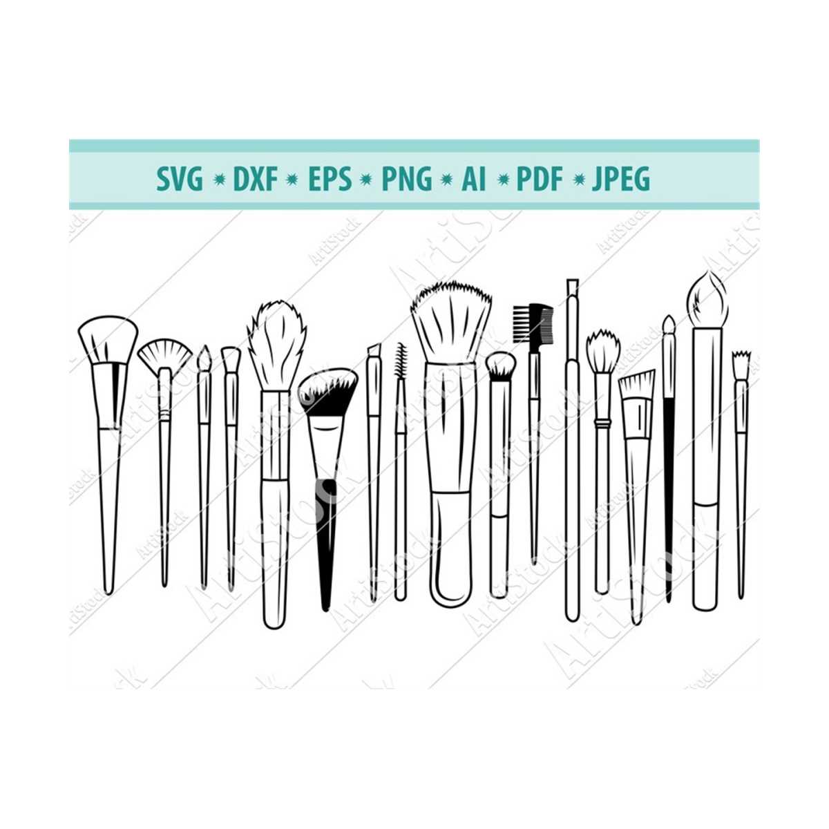 Makeup brushes SVG, Makeup artist Svg, Makeup Svg, Beauty in | Inspire ...