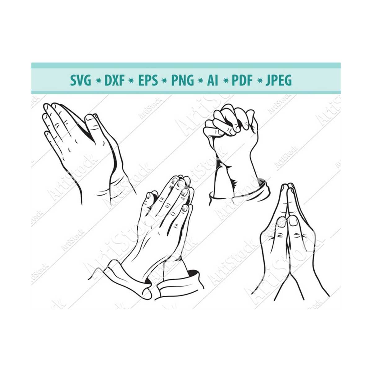 PRAYING HAND SVG, Praying svg, Prayer svg, Pray svg, Religio | Inspire ...