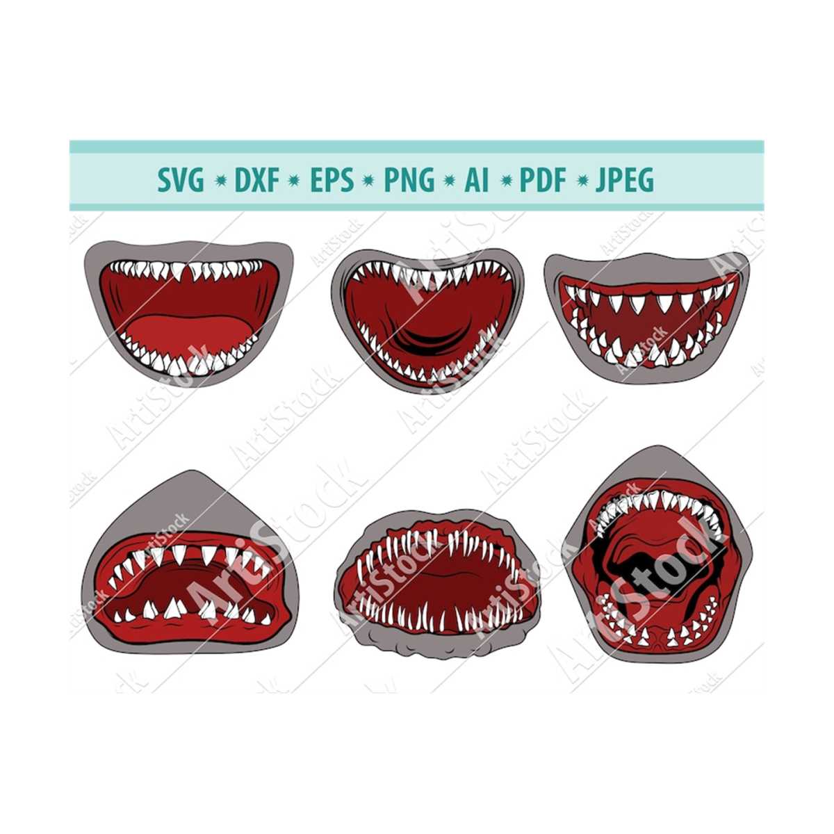 Shark svg, Shark Teeth Svg, Shark Mouth Svg, Face Mask Svg, | Inspire ...