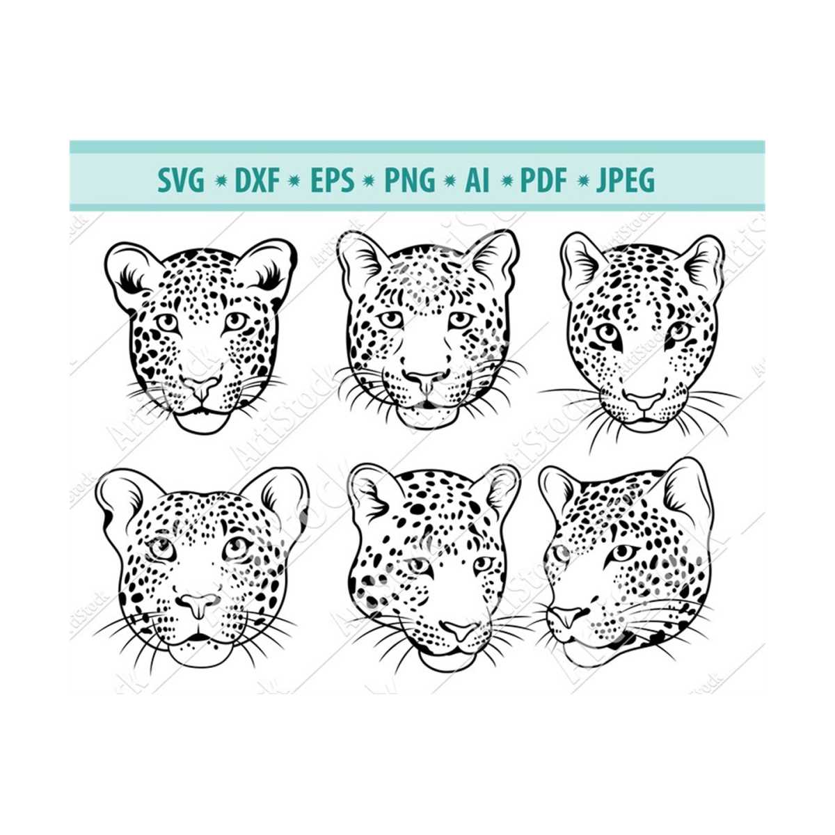 Leopard face Svg, Leopard SVG, Leopards Svg, Wild cat Svg, | Inspire Uplift