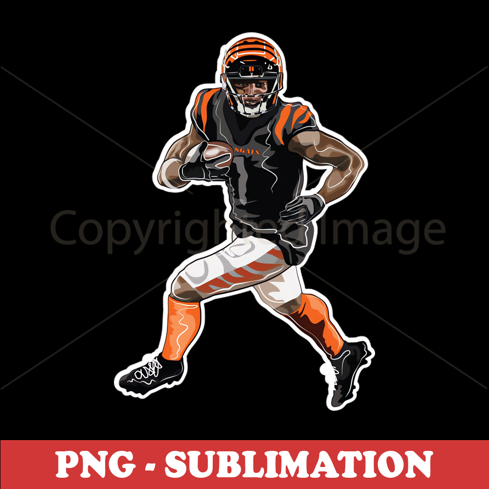 Jamarr Chase - Football Player - PNG Digital Download for Su | Inspire ...