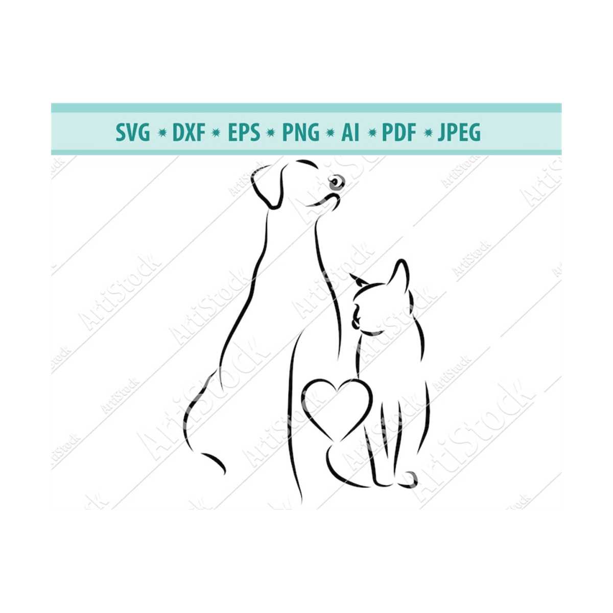 Cat & Dog SVG DXF PNG Cricut Silhouette Cut Files, Paw Medic | Inspire ...