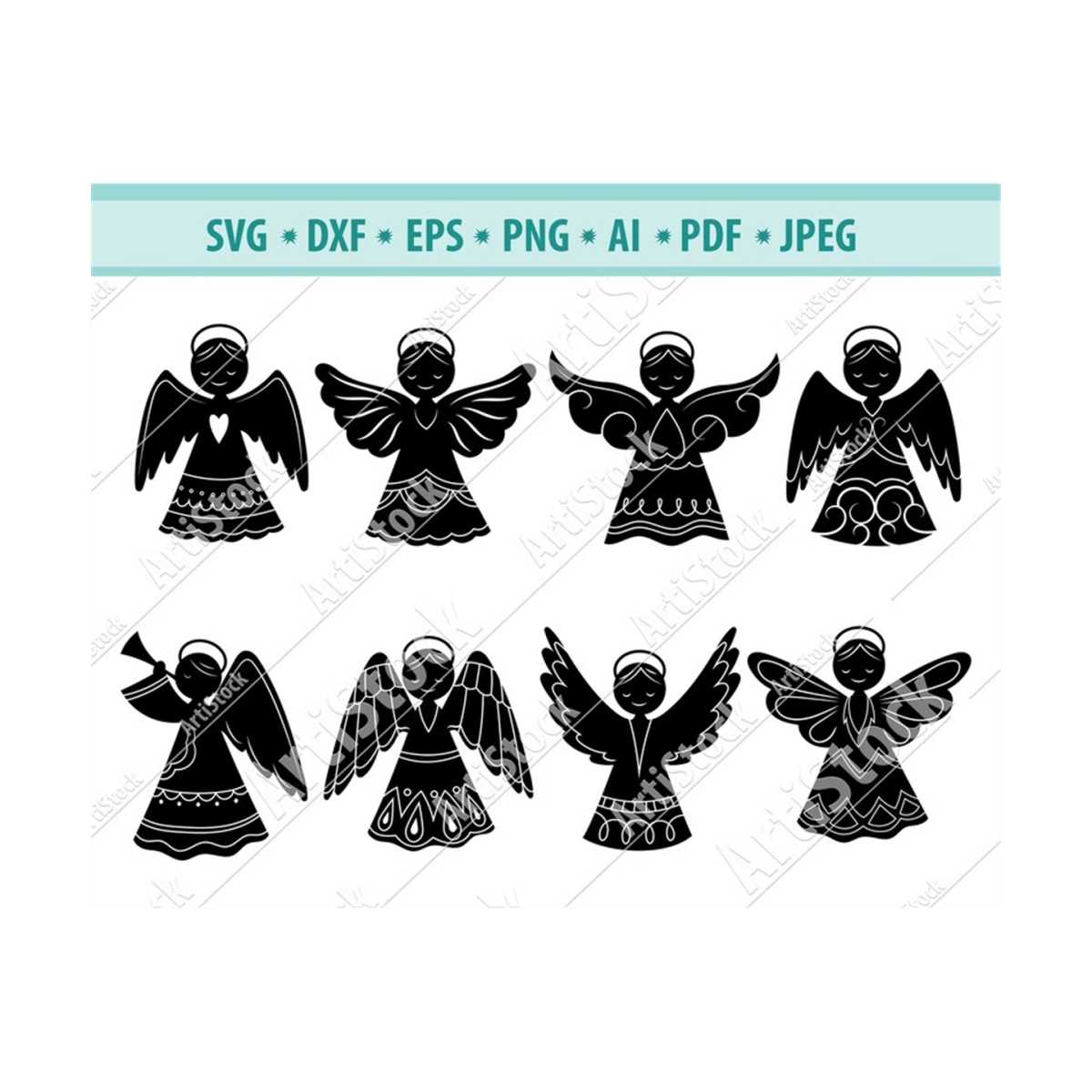 Angels Svg Bundle, Christmas Angels Svg, Christmas Decoratio | Inspire ...