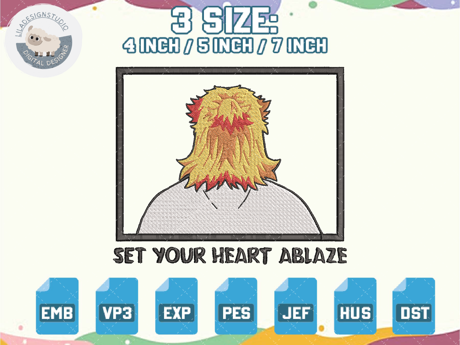 Anime Inspired Embroidery Designs, Machine Embroidery Design - Inspire ...