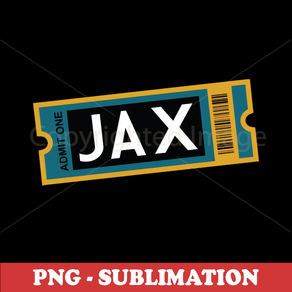 Sublimation Digital Download - JAX Ticket Design - Instantly | Inspire Uplift