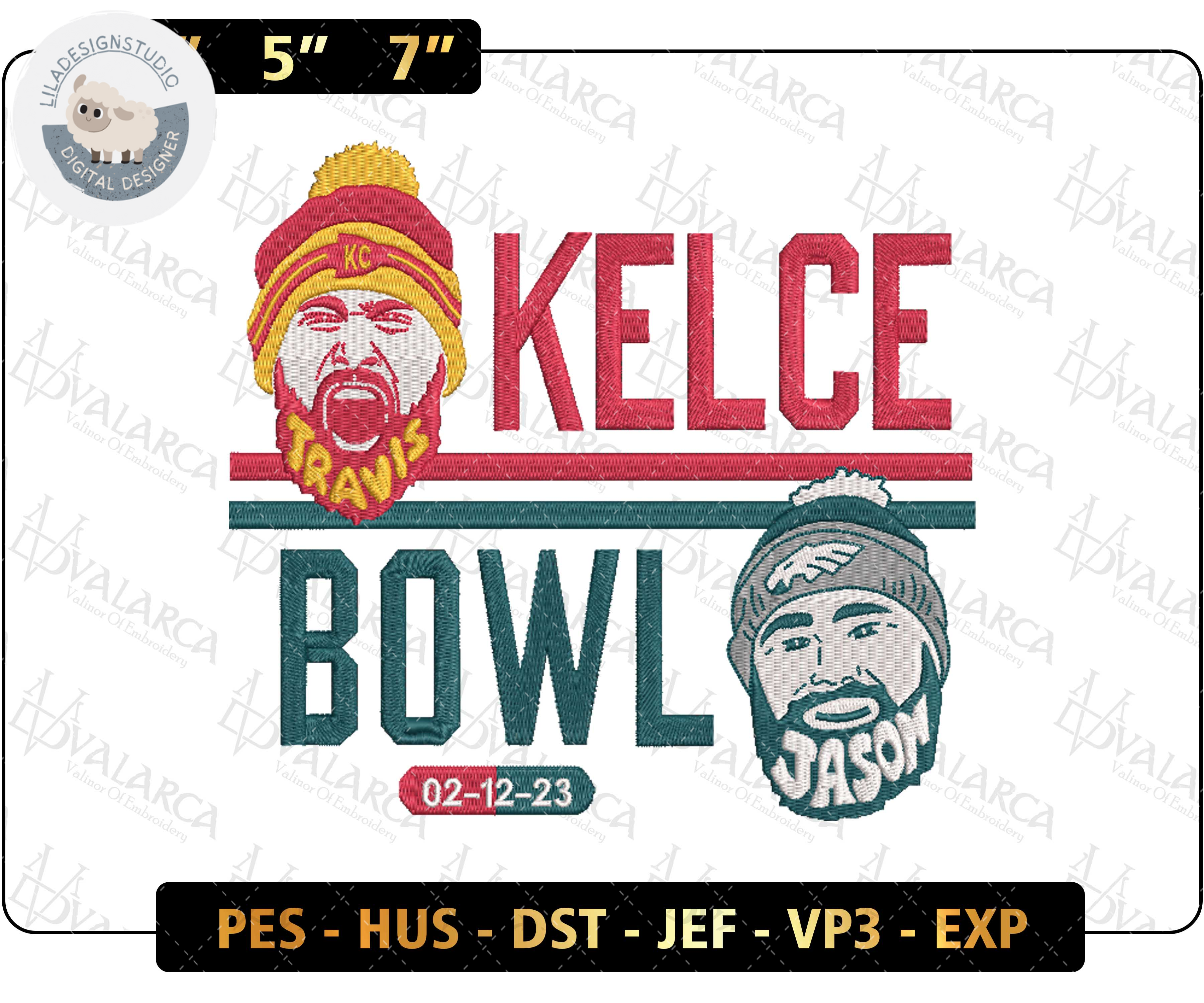 87 KELCE VS BOWL 62 Embroidery Design, NFL Super Bowl LVII F | Inspire ...
