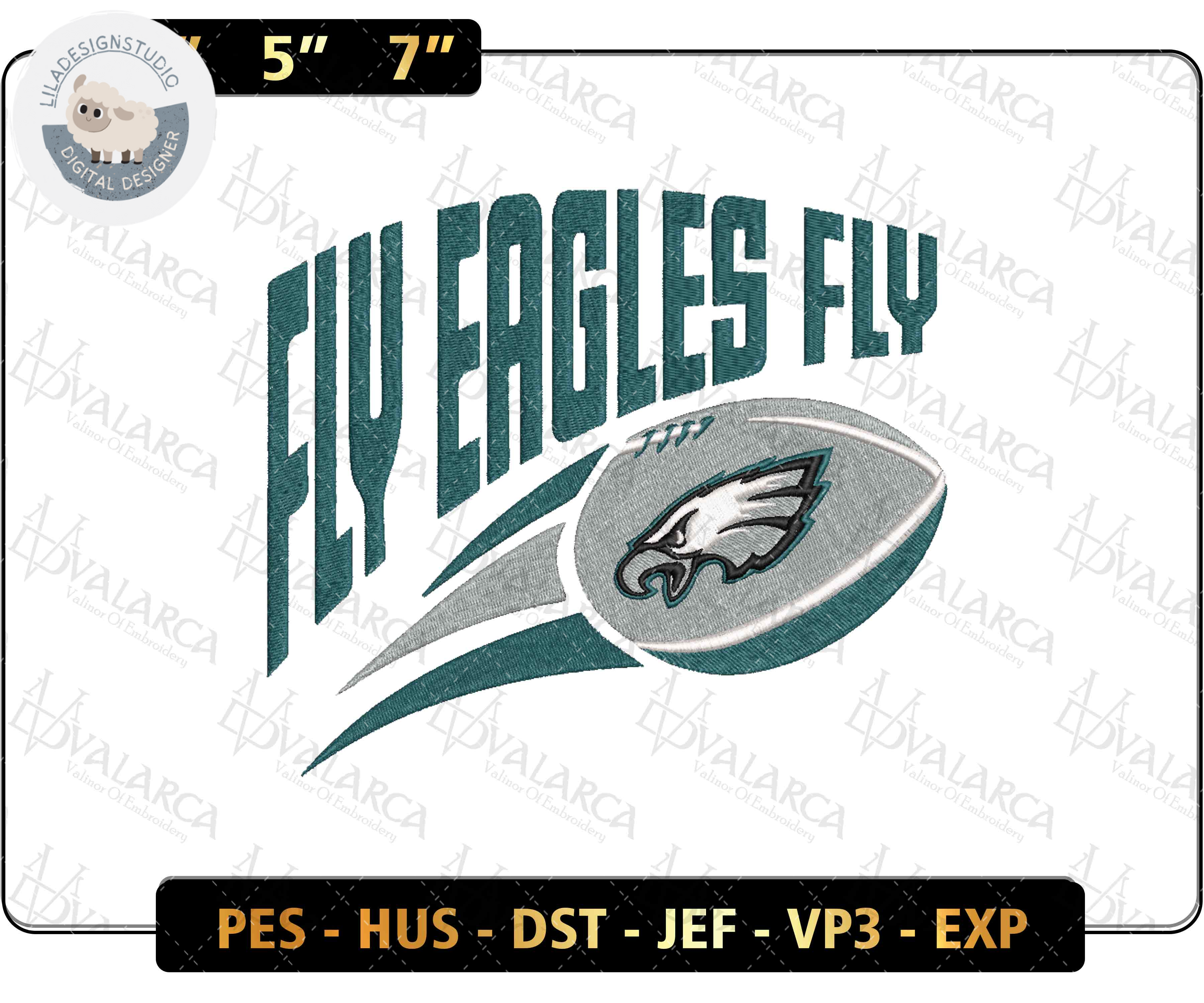 Fly Eagle Fly Embroidery Design, NFL Philadelphia Eagles Foo | Inspire ...