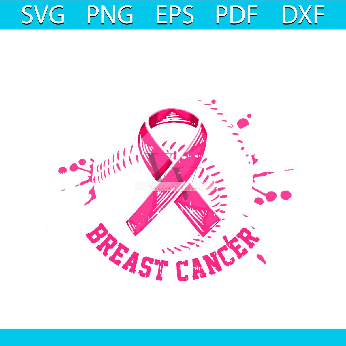 Strike Out Breast Cancer Pink Ribbon SVG File For Cricut | Inspire Uplift