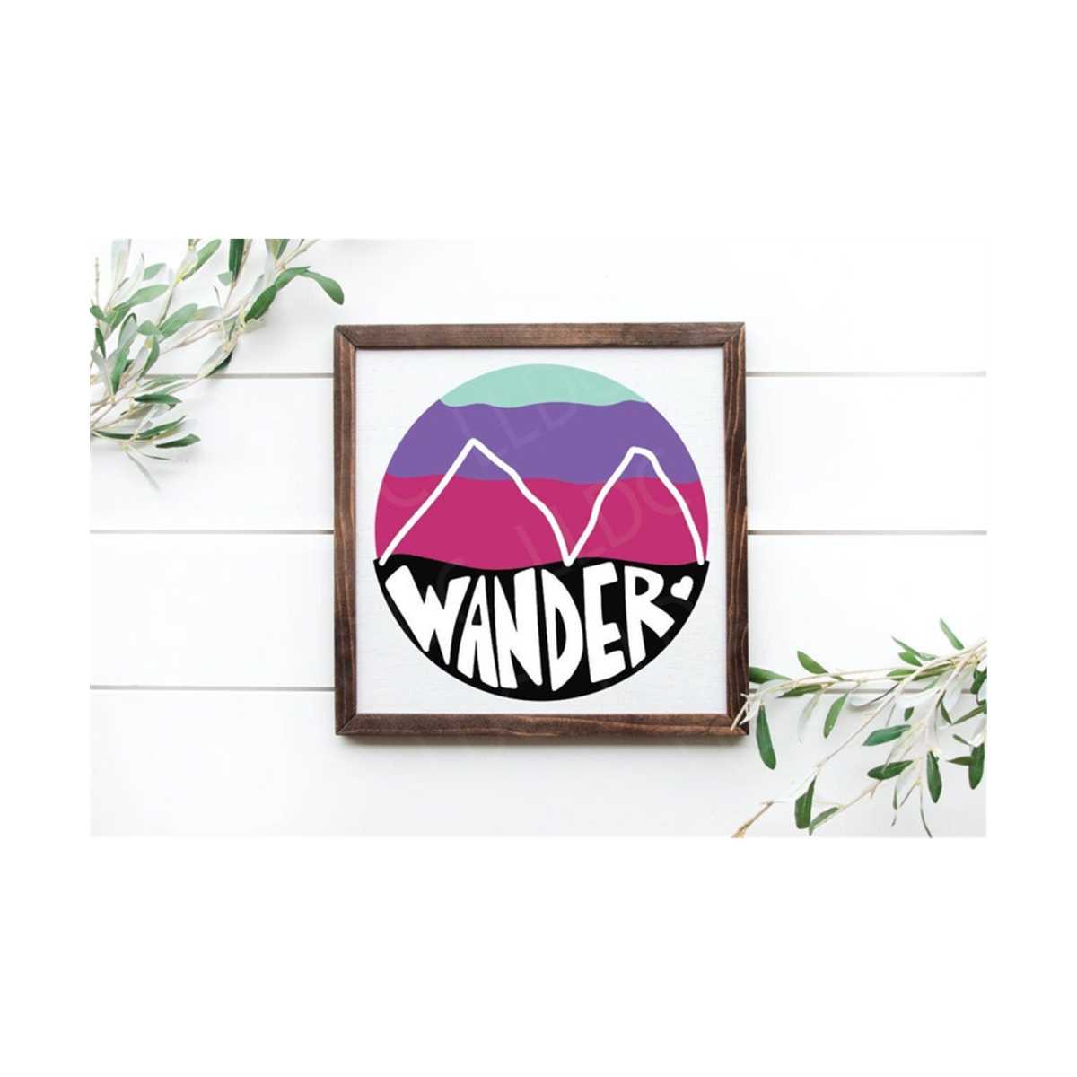 Wander SVG File | Mountains svg | Outdoors svg | Camping svg - Inspire ...