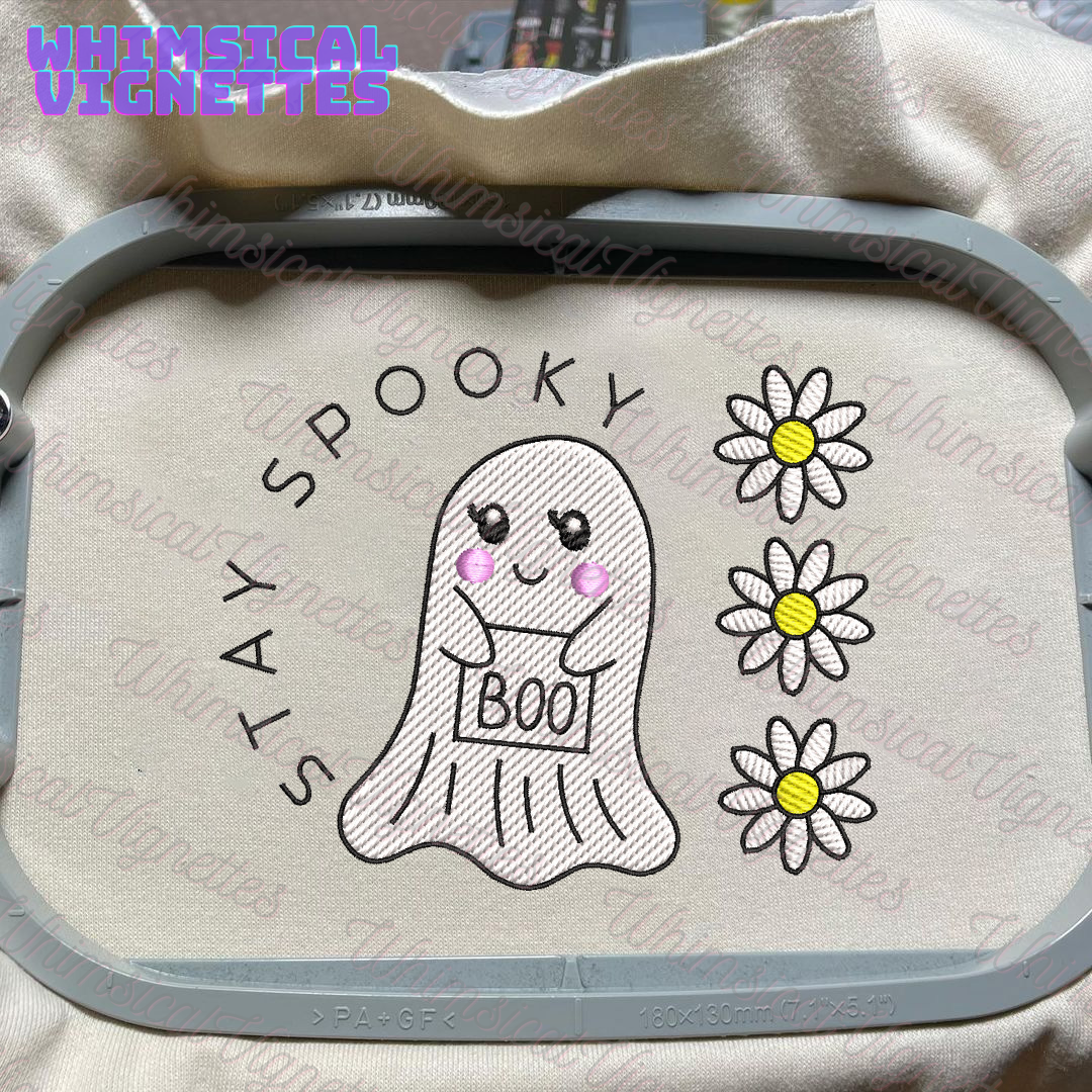 Spooky Boo Embroidery Machine Design, Spooky Halloween Embro | Inspire ...