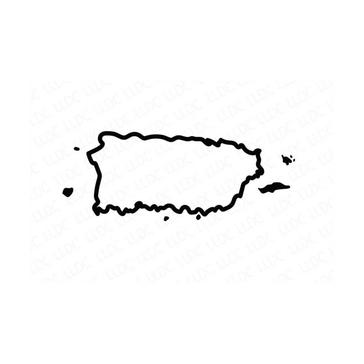 Puerto Rico Outline Svg Puerto Rico Vector File Puerto Ric Inspire