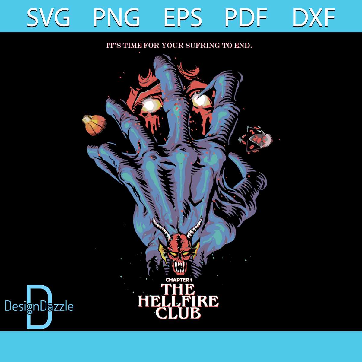 Stranger Things Hellfire Club PNG Sublimation Download | Inspire Uplift