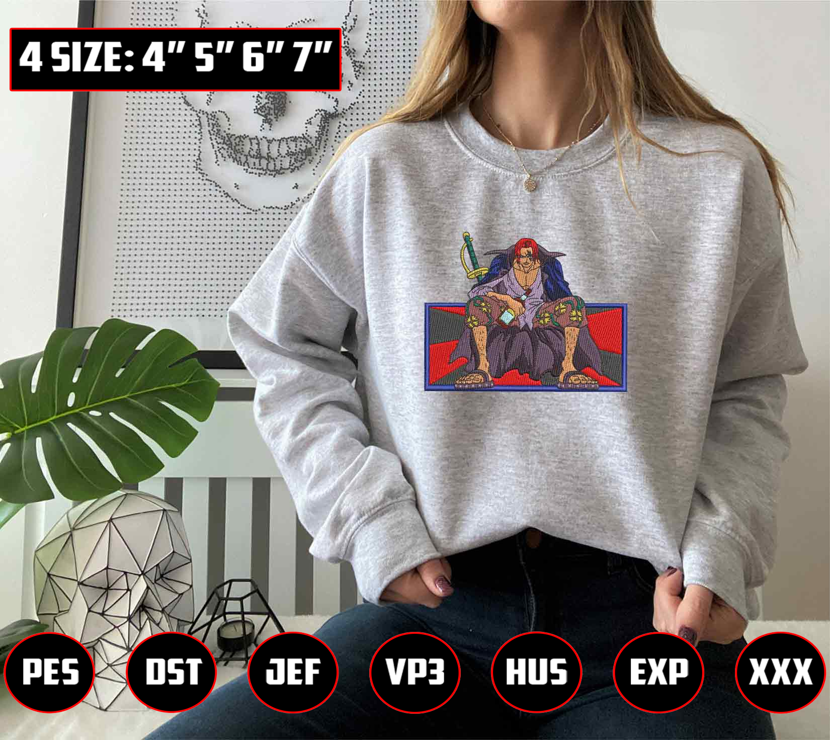 Anime Inspired Embroidery Designs, Anime Character Embroider - Inspire ...