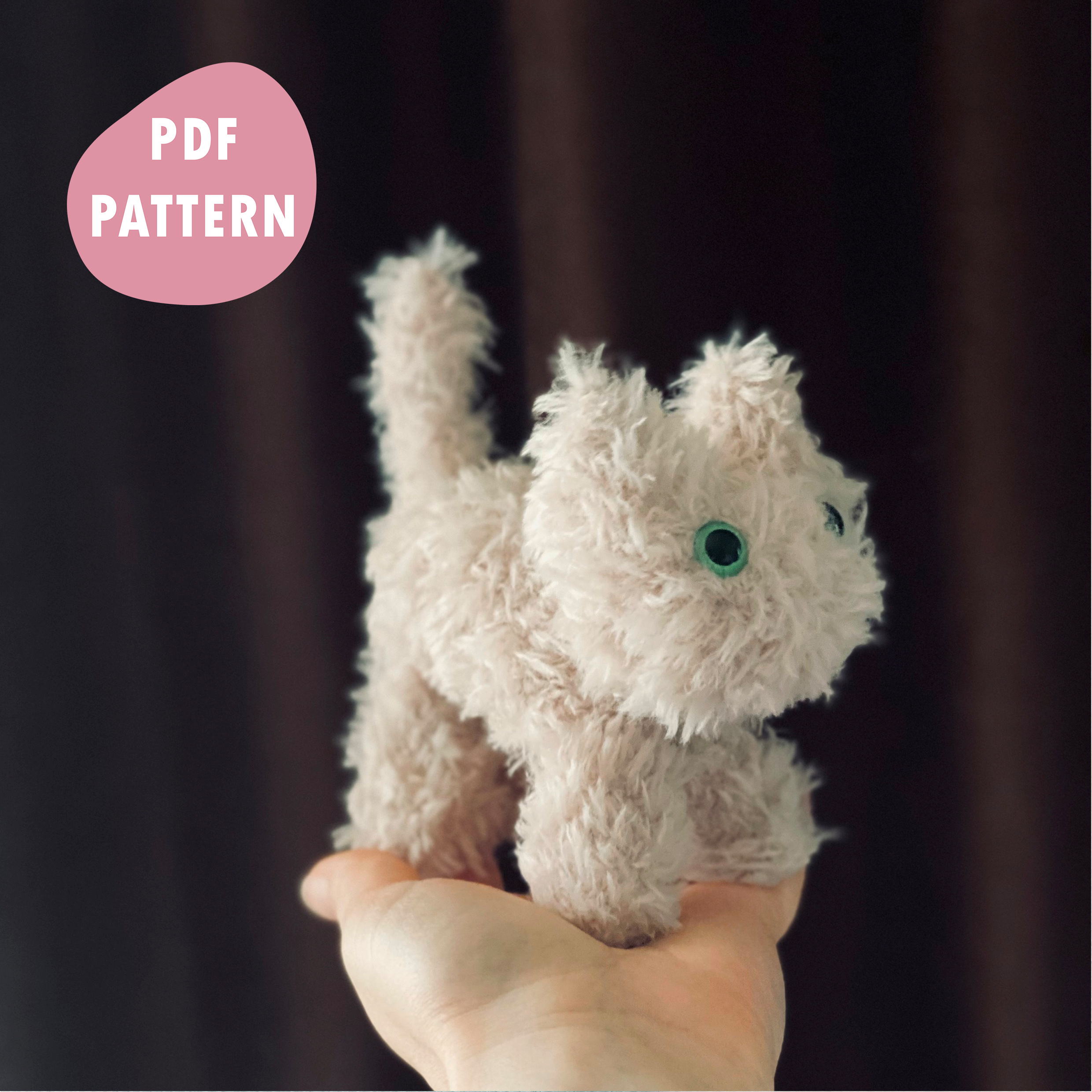 Crochet plushie cat pattern Amigurumi plush pattern kitten - Inspire Uplift