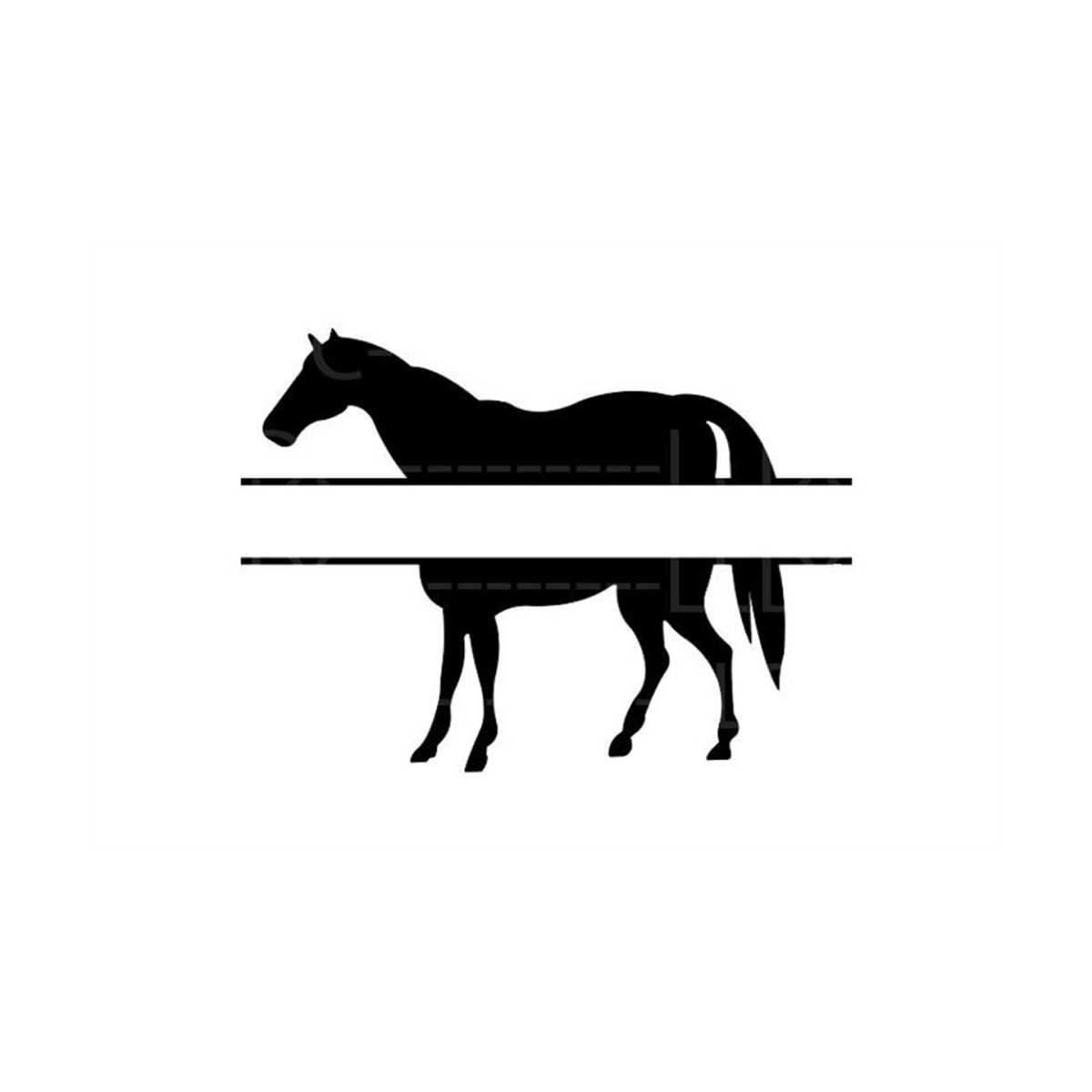 Split horse svg png dxf jpg, horse monogram, Barnyard animal | Inspire ...