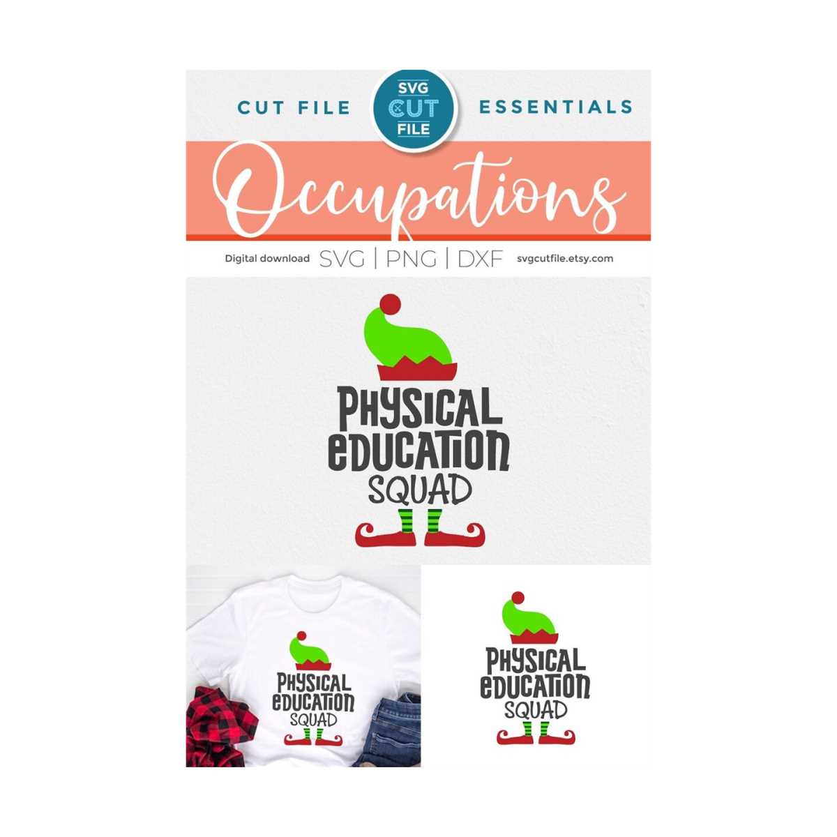 Christmas Physical Education svg, Sublimation png, PE Christ | Inspire ...