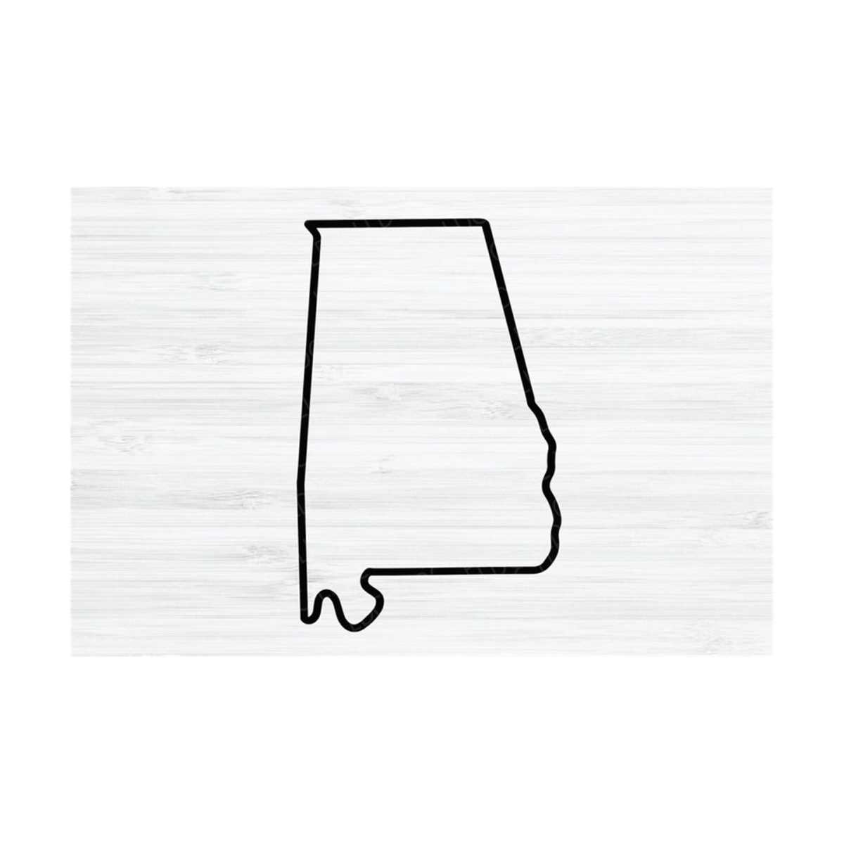 Alabama Outline SVG File. Alabama PNG. Alabama PNG. Vector F | Inspire ...
