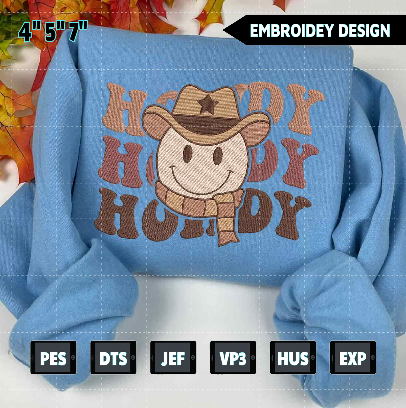 Retro Christmas Embroidery Designs, Retro Howdy Embroidery D | Inspire ...