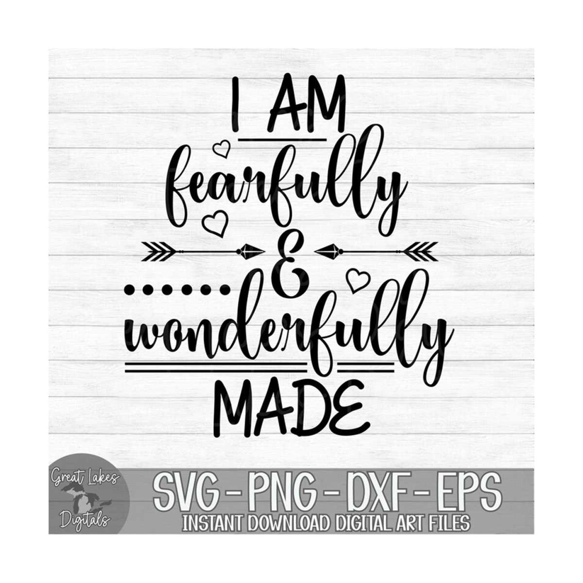 I Am Fearfully And Wonderfully Made - Instant Digital Downlo | Inspire ...